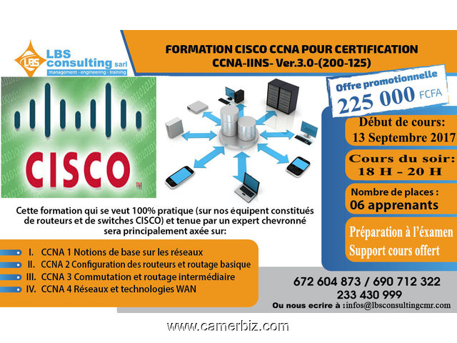 FORMATION EN RESEAU INFORMATIQUE ET CERTIFICATION CISCO CCNA - Cours ...